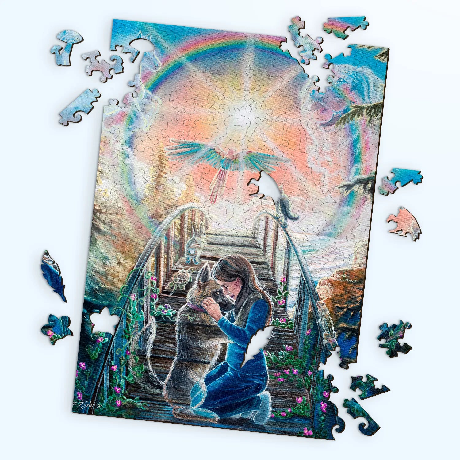 Wooden Jigsaw Puzzles – Saying Goodbye by Dakota Daetwiler – LEOGOR